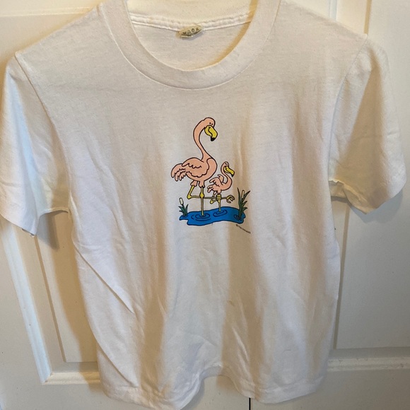 Screen Stars | Shirts & Tops | Vintage Graphic Pink Flamingo Tee Shirt ...